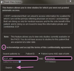 Inteleviewer Break Glass - PRP Diagnostic Imaging
