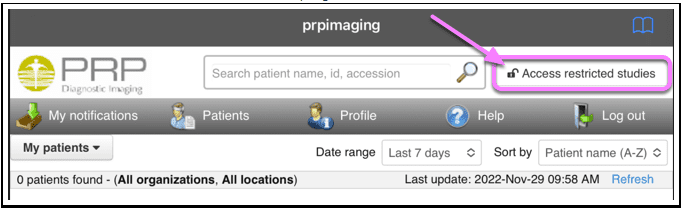 Inteleviewer Break Glass - PRP Diagnostic Imaging