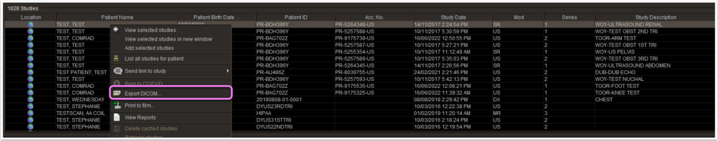 Exporting dicom - PRP Diagnostic Imaging
